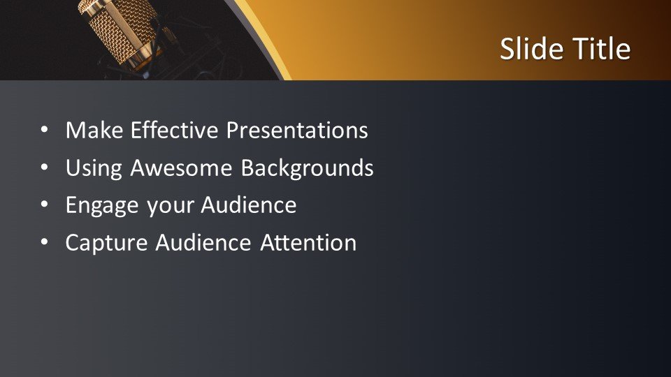 Free Microphone PowerPoint Template - Free PowerPoint Templates