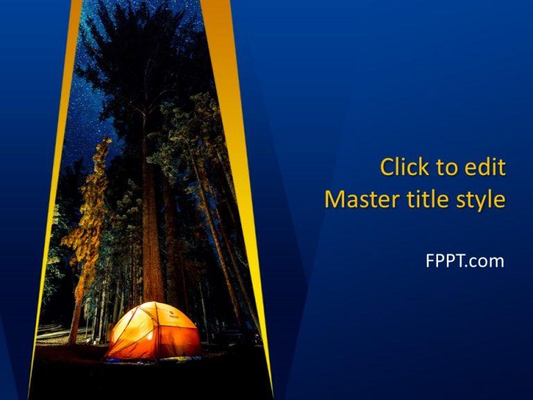 Free Night Camp PowerPoint Template - Free PowerPoint Templates