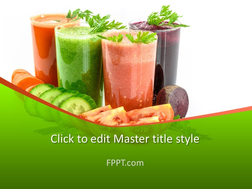 Dairy-free Smoothies PowerPoint Template - Free PowerPoint Templates