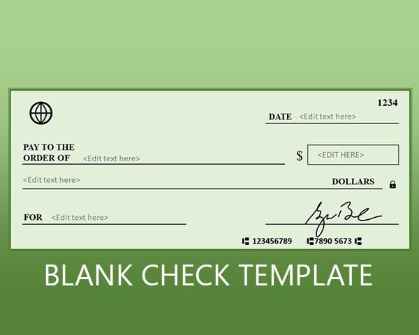 Free Blank Check Template for PowerPoint - Free PowerPoint Templates