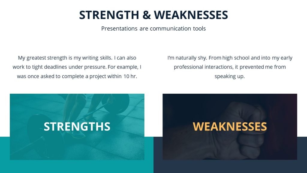 Strengths and Weaknesses - Free PowerPoint Templates