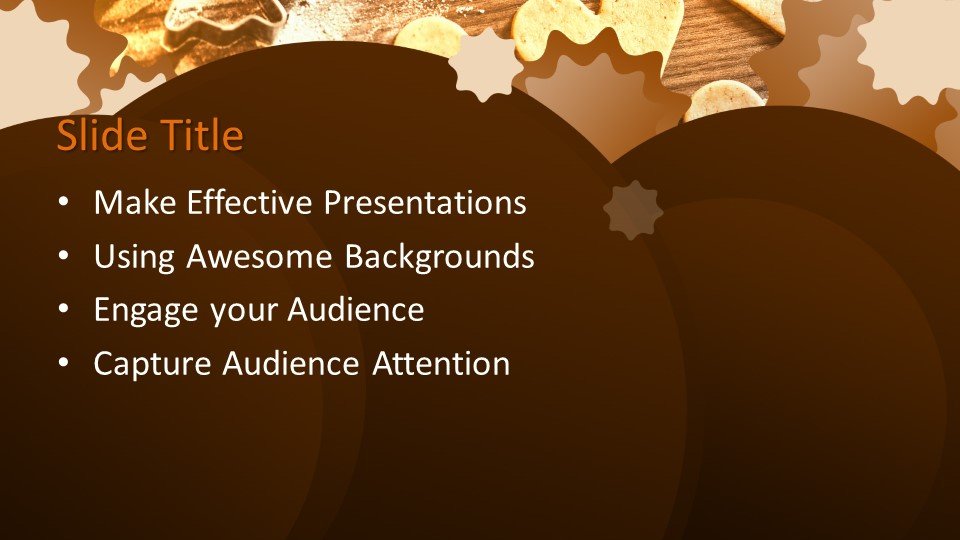 Free Brown Christmas Cookies PowerPoint Template - Free PowerPoint ...