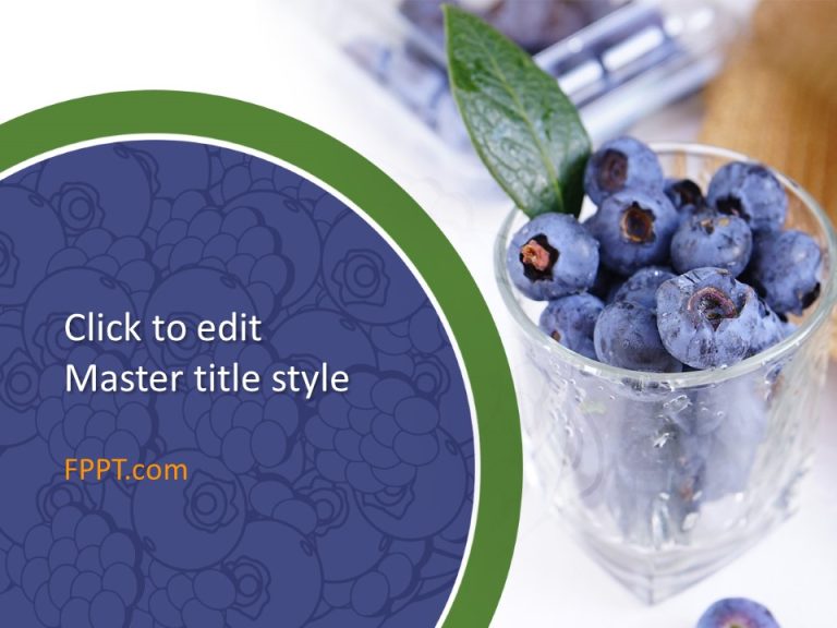 Free Nutrition Plan Blueberries PowerPoint Template - Free PowerPoint ...
