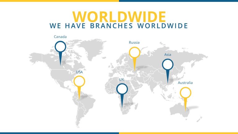 Editable World Map Slide - Free PowerPoint Templates